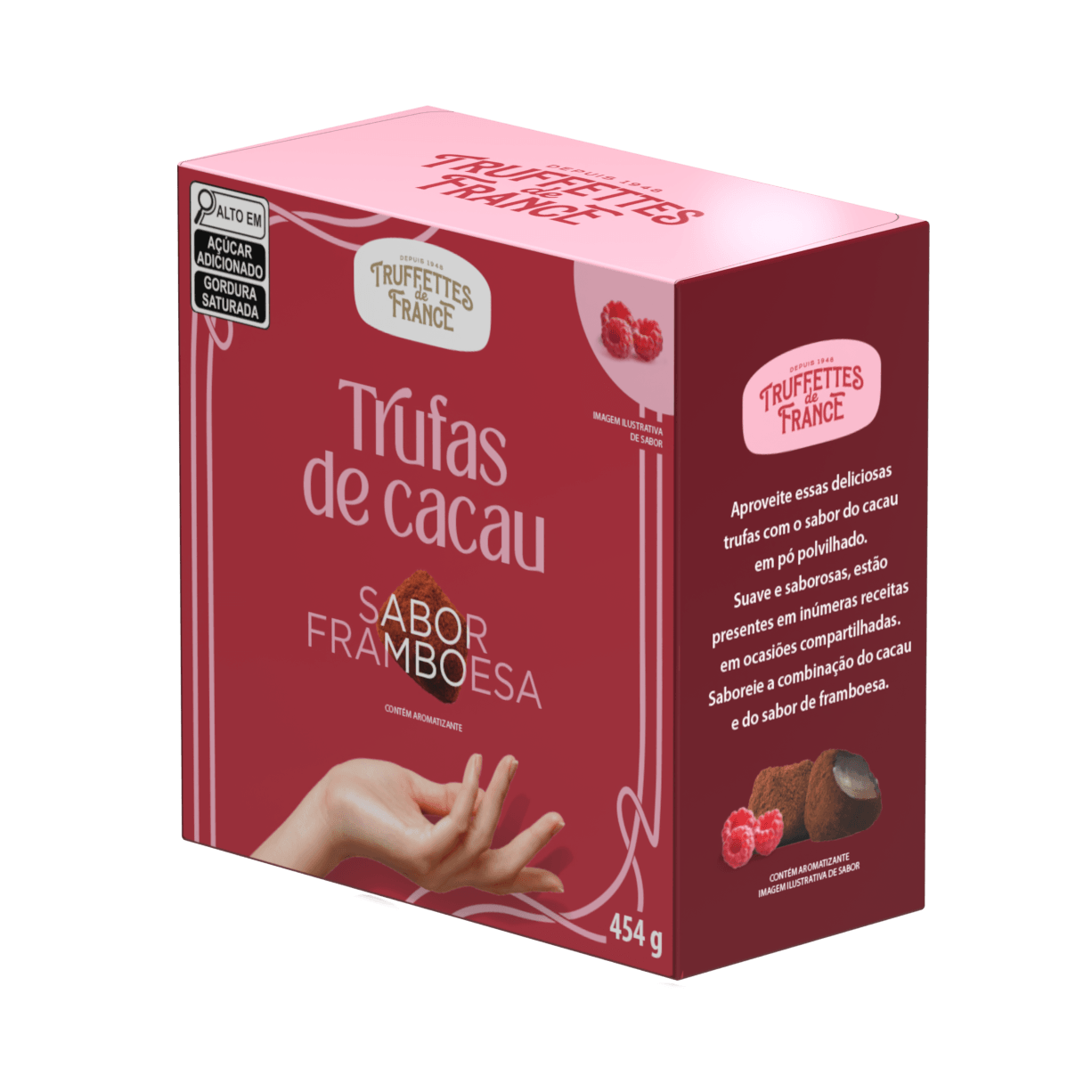 Trufa Framboesa Members Mark Caixa 454g Sams Club